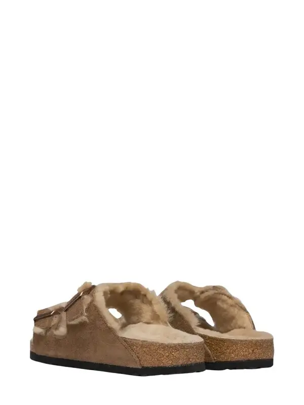 BIRKENSTOCK Arizona Shearling Sandals - Grey