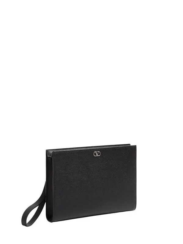 Valentino Garavani Vlogo Signature Leather Pouch
