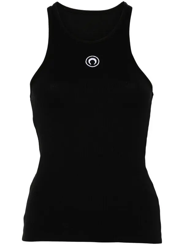 MARINE SERRE Logo Cotton Tank Top