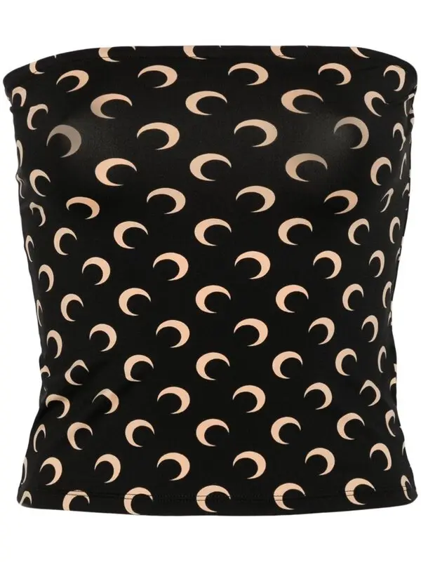 MARINE SERRE Moon Print Top - Black