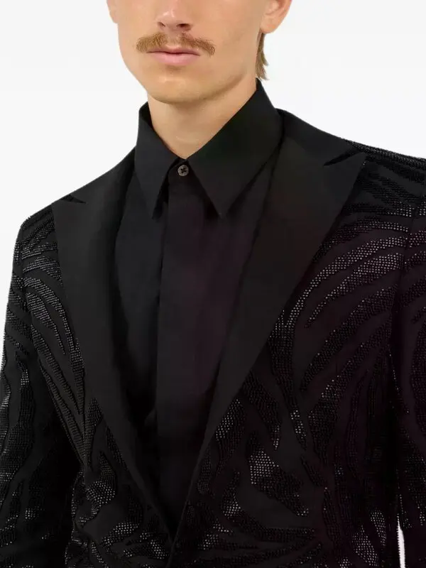 Roberto Cavalli Zebra-embroidery Slim-fit Dinner Jacket