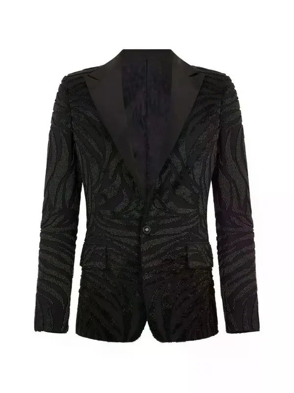 Roberto Cavalli Zebra-embroidery Slim-fit Dinner Jacket