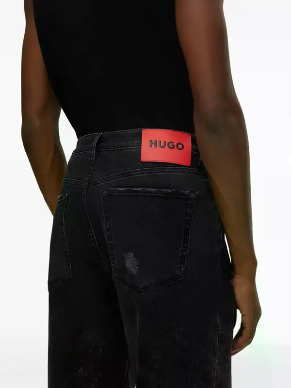 Hugo Distressed Tapered Jeans