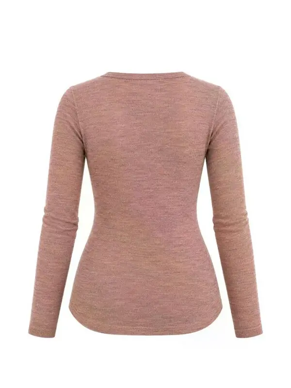 Fred Perry Marl-effect Henley-neck Top