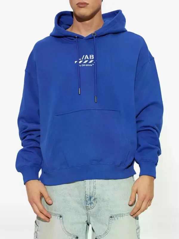 L/AB C/O OFF-WHITE Core Diagonal Logo-print Hoodie