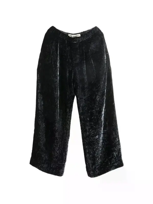 META CAMPANIA COLLECTIVE Crinkled-velvet Trousers