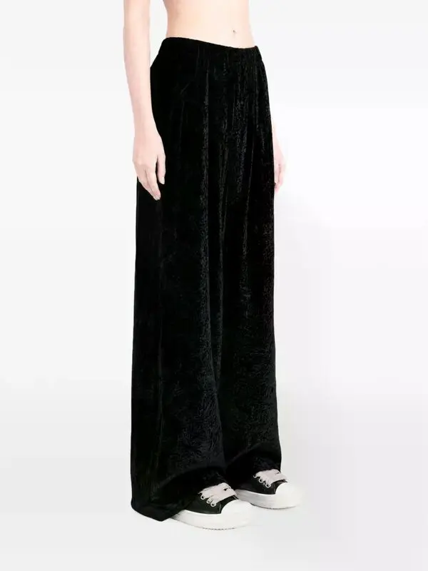 META CAMPANIA COLLECTIVE Crinkled-velvet Trousers