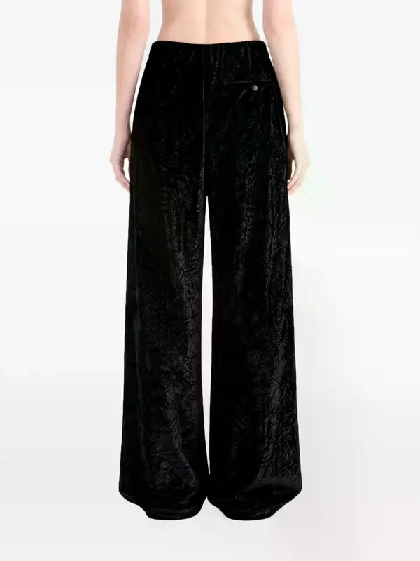 META CAMPANIA COLLECTIVE Crinkled-velvet Trousers