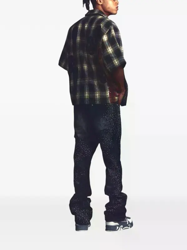 GUAPI Obsidian Sacred Skull Straight-leg Jeans