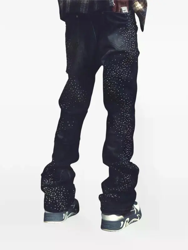 GUAPI Obsidian Sacred Skull Straight-leg Jeans