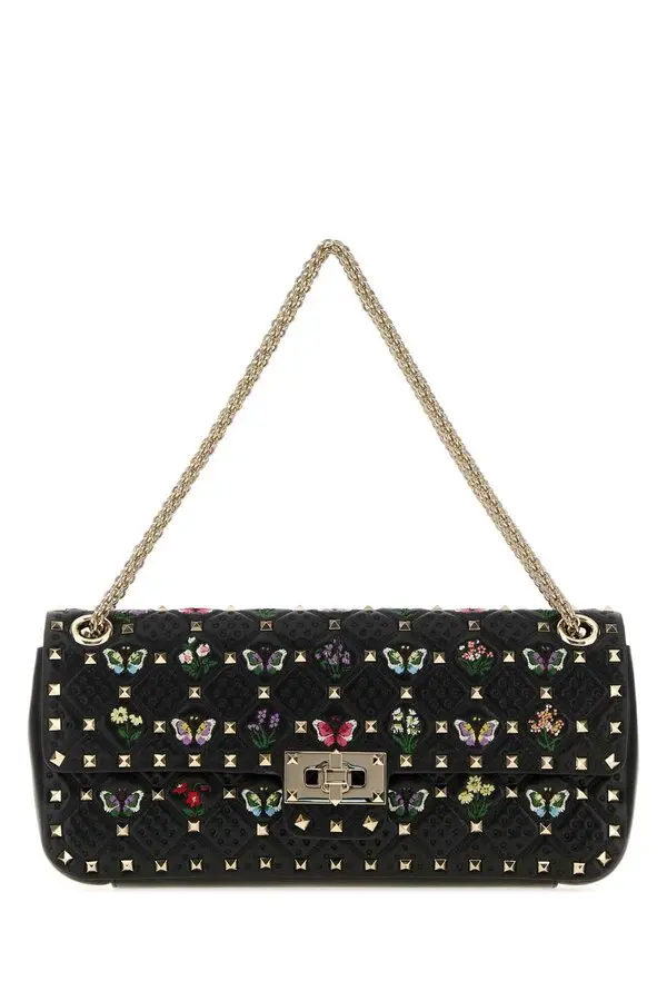 Valentino Garavani Rockstud Mini Leather Shoulder Bag With Adjustable Crossbody Strap