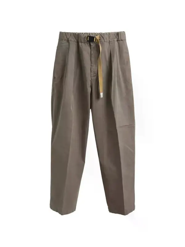 WHITE SAND Belted Pleated Trousers