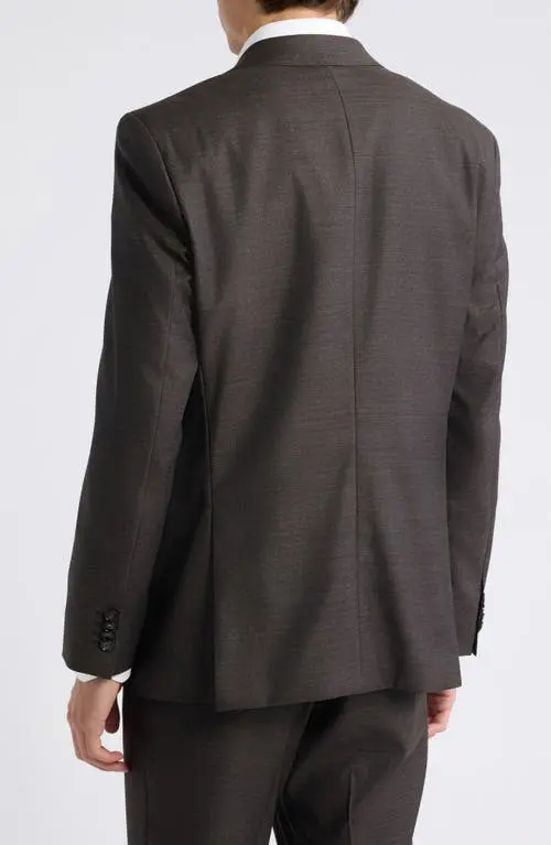 BOSS Huge Virgin Wool Suit Jacket - Medium Brown