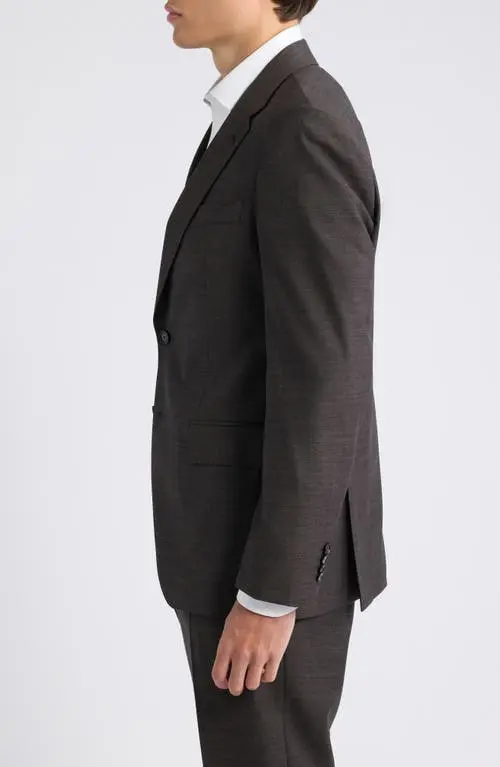 BOSS Huge Virgin Wool Suit Jacket - Medium Brown