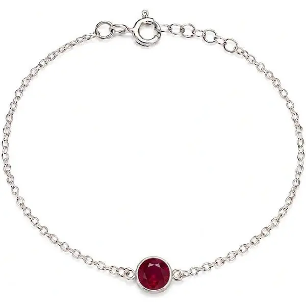 ZUVAN Single Birthstone Bracelet - Ruby