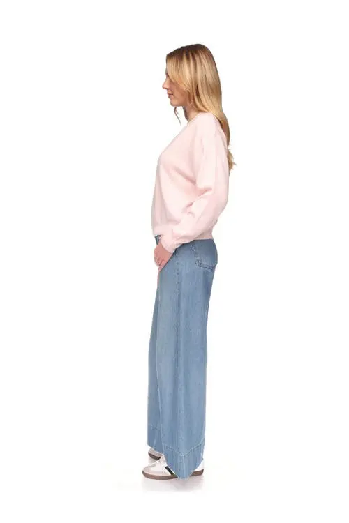 BRODIE CASHMERE Indya V-neck Merino Blend Sweater