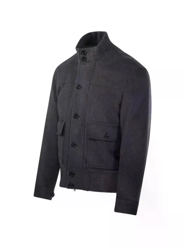 LARDINI Button-fastening High-neck Blazer