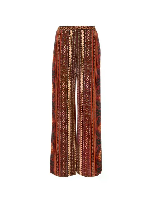 Diane Von Furstenberg Malia Pattern-print Trousers - Red
