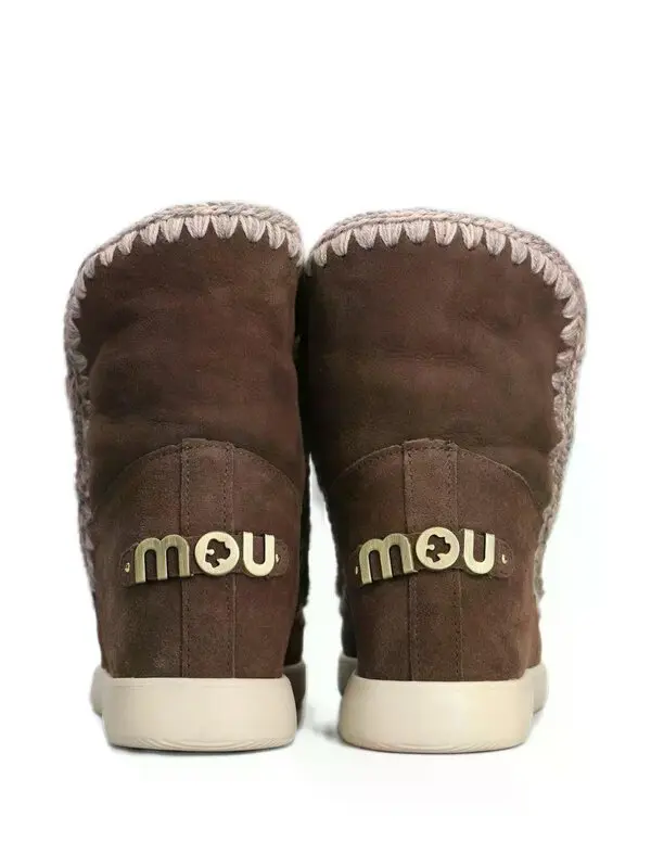Mou Crochet-trim Ankle Boots