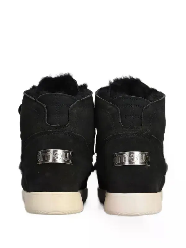 Mou Lace-up Crochet-trim Ankle Boots