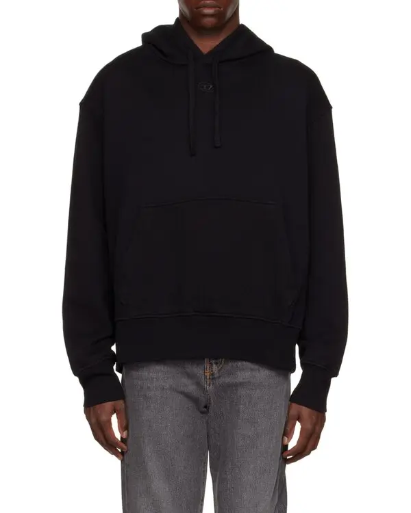 DIESEL® Logo Embroidered Drawstring Hoodie