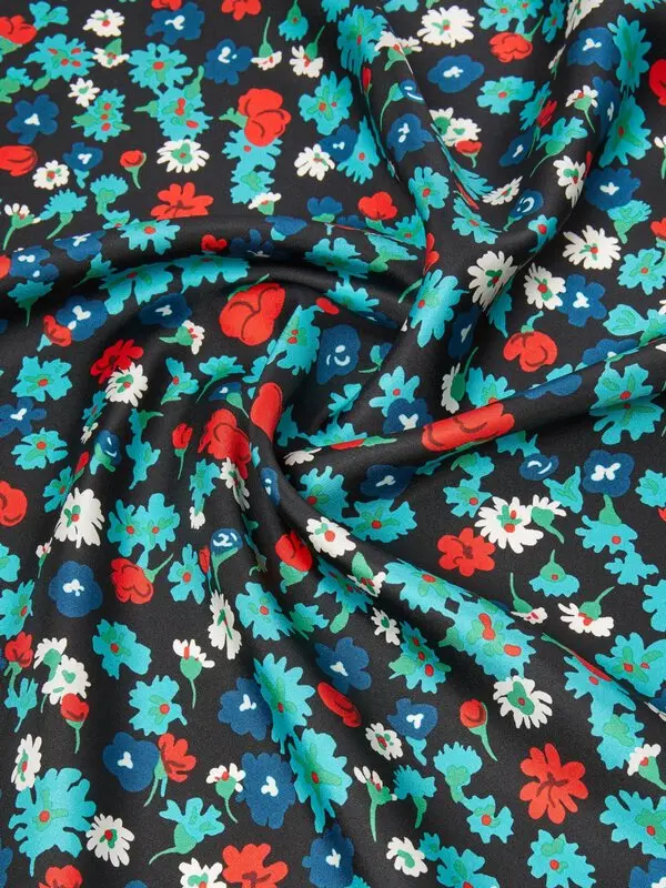 Max Mara Printed Silk Twill Scarf