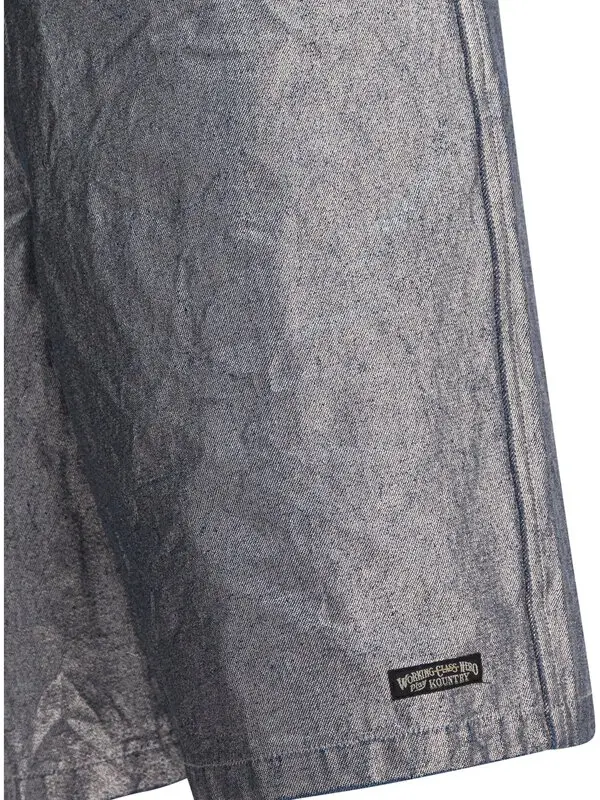 Kapital 12oz Metallic-effect Bermuda Shorts