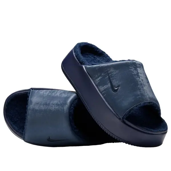 Nike Calm Elevation Se Faux Fur 'new Slate Blue Eclipse - New Slate/blue Eclipse