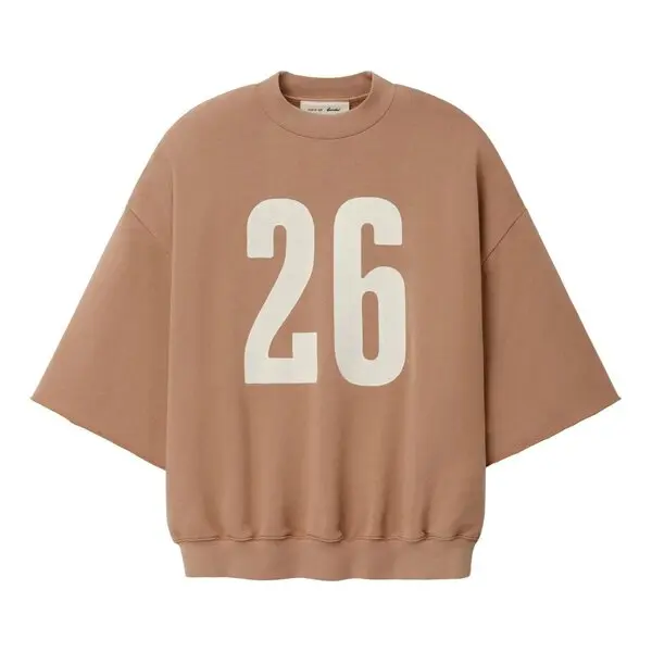 Fear Of God 3/4 Sleeve Crewneck - Washed Ginger