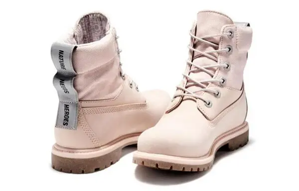 Timberland Inch Premium Rebotl Fabric And Leather Boot 'pale Pink