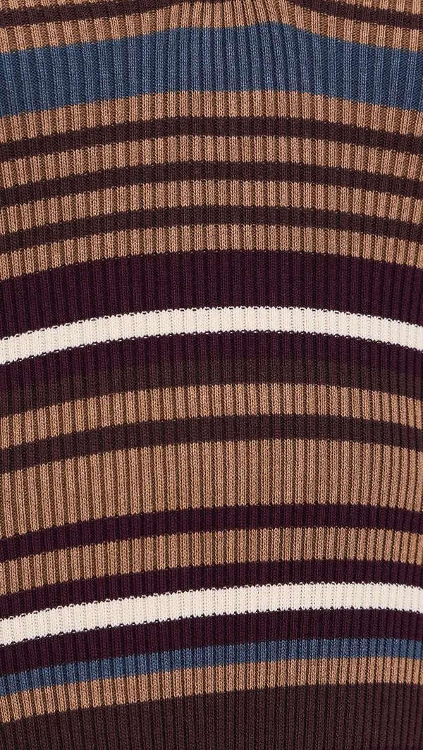 Moon River Stripe Collared Long Sleeve Dress