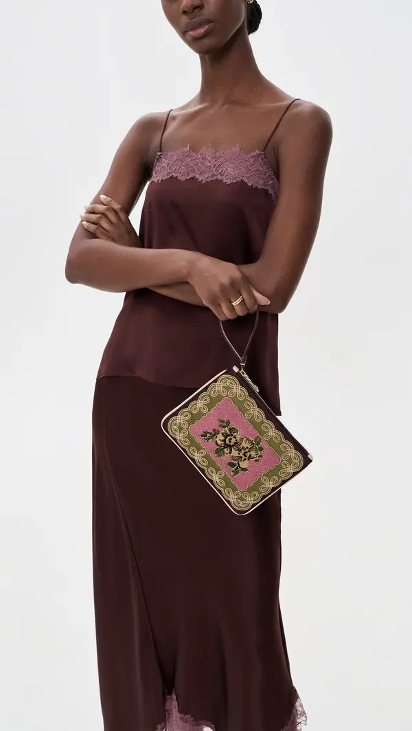 ALEMAIS Lacey Embroidered Clutch