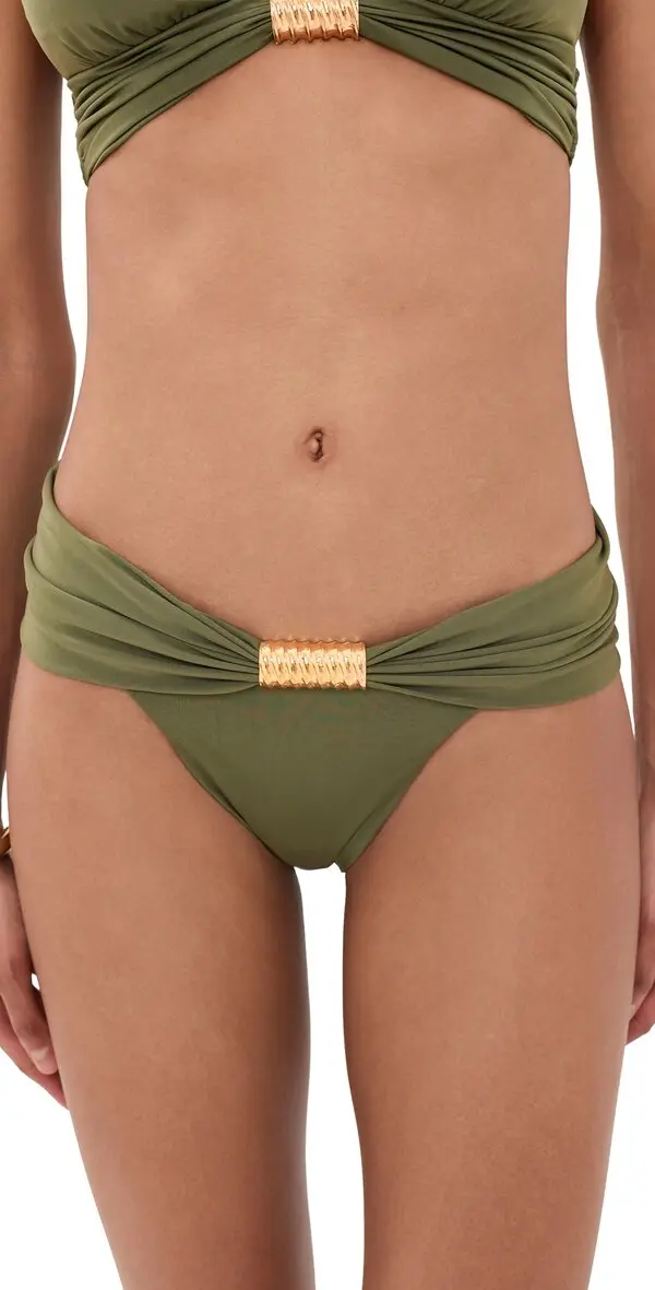 VIX PAULA HERMANNY Marion Pala Bikini Bottoms - Olive