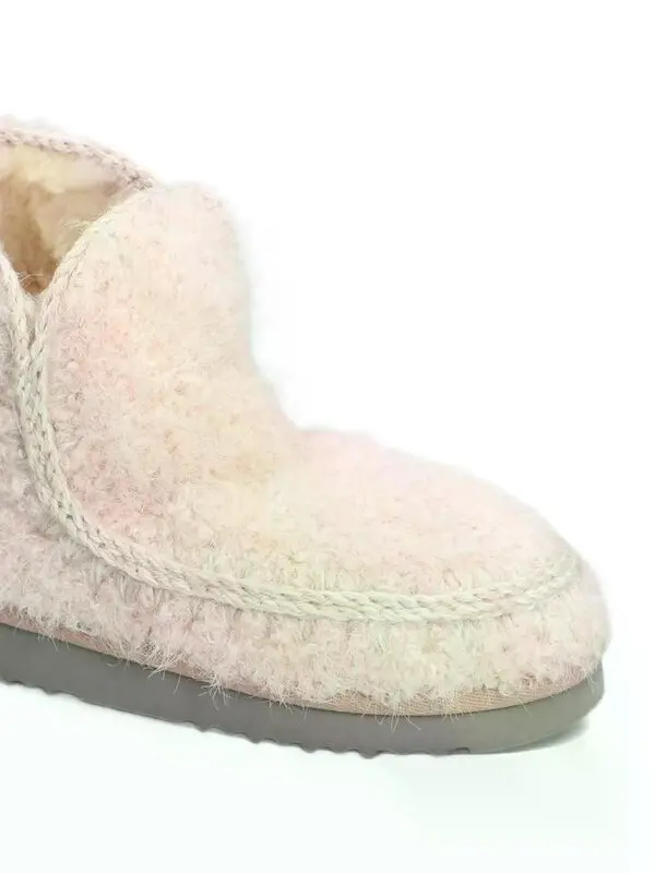 Mou Crochet-trim Sheepskin Boots