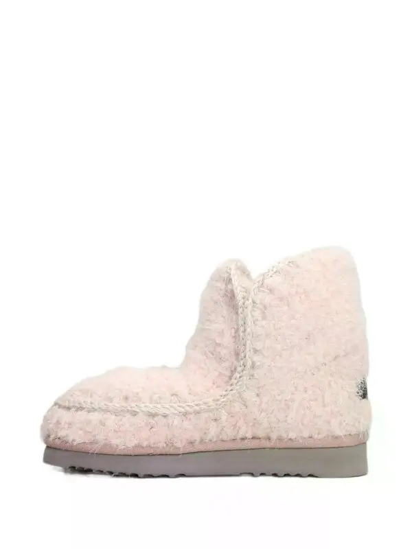 Mou Crochet-trim Sheepskin Boots