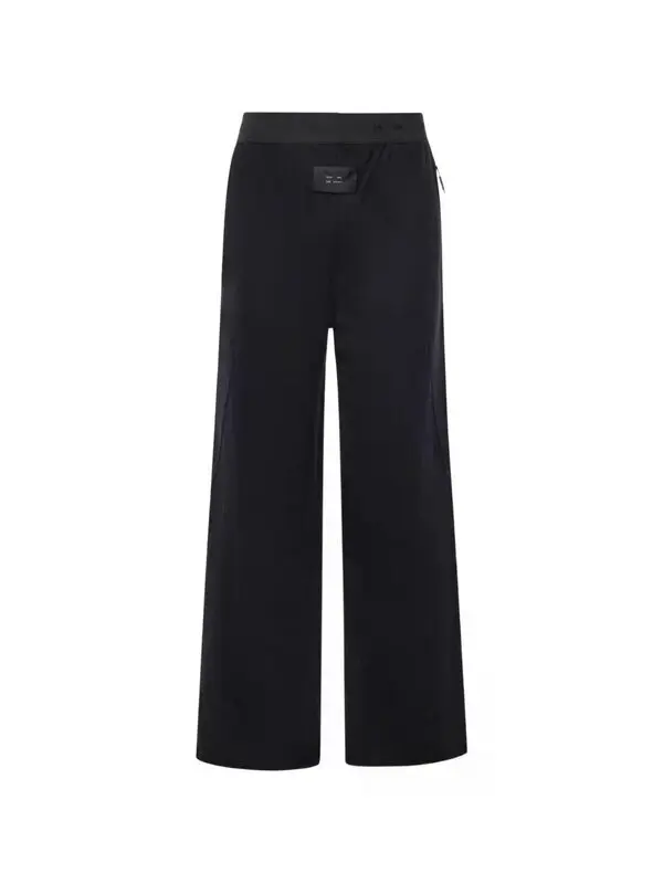 HELIOT EMIL Logo-waistband Wide-leg Trousers - Black