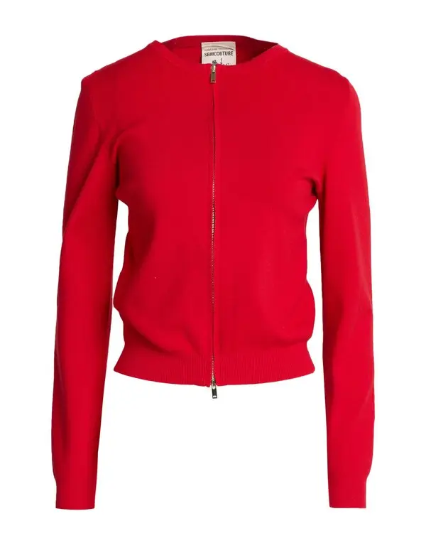 SEMICOUTURE Cardigan Size Viscose, Polyester - Red
