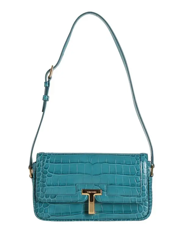 TOM FORD Shoulder Bag Deep Teal Leather