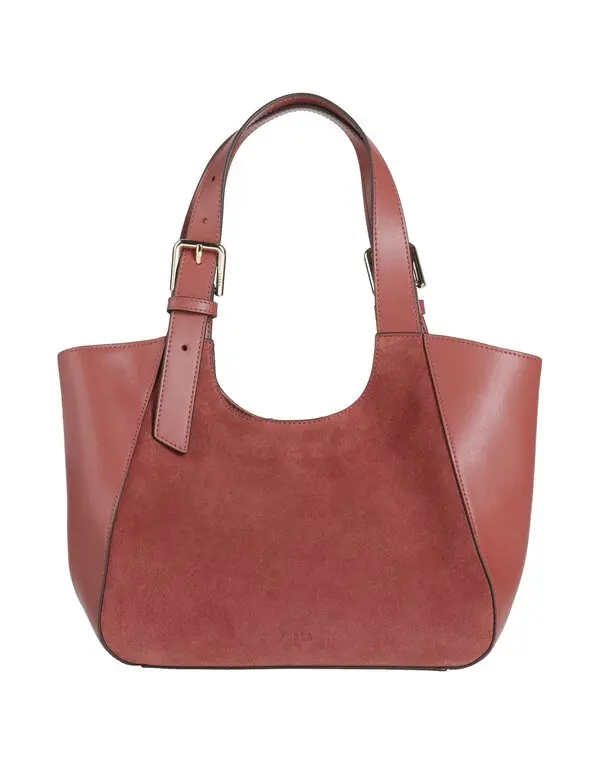 Furla Dora S Tote Shoulder Bag Leather - Red