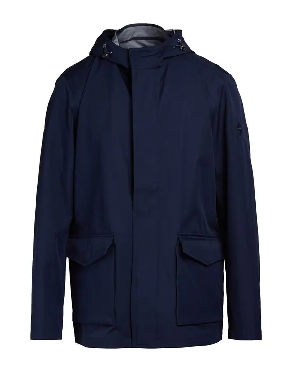 HACKETT  Overcoat & Trench Coat Size Polyester - Navy