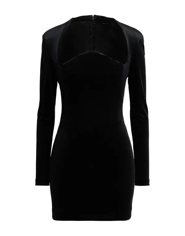 MUGLER Mini Dress Burgundy Size Polyester, Elastane - Black