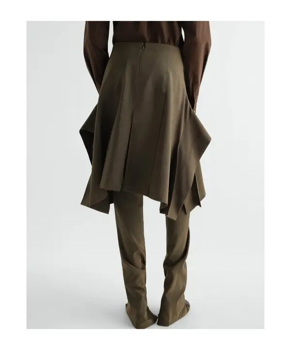 LEMAIRE Pleated Skirt In Wool Mohair Toile