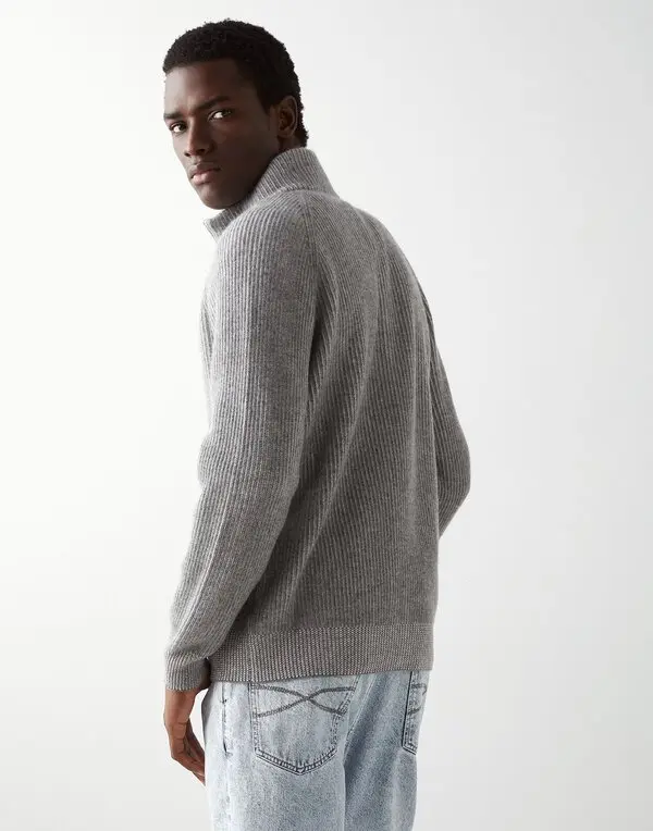 Brunello Cucinelli Zip-up Knitted Cashmere Jumper
