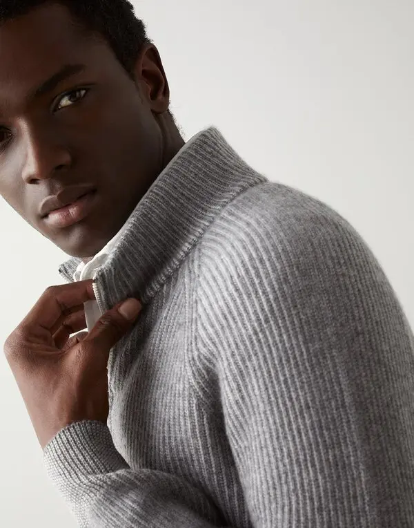 Brunello Cucinelli Zip-up Knitted Cashmere Jumper