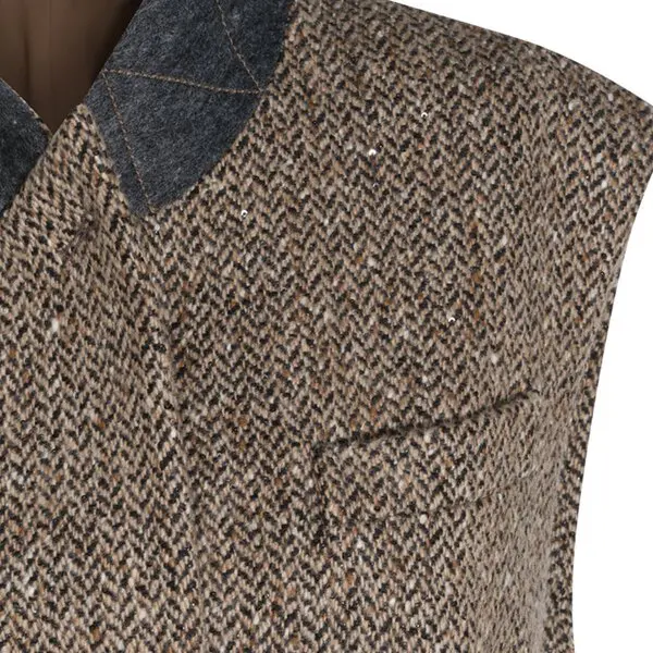 Brunello Cucinelli Chevron Belted Vest