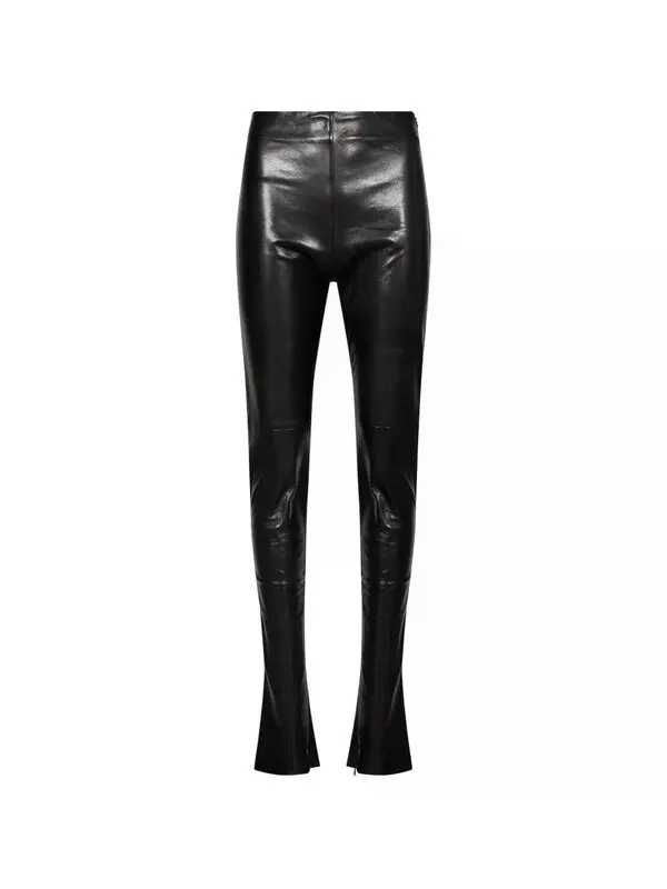 Andamane New Holla Split-hem Faux-leather Leggings