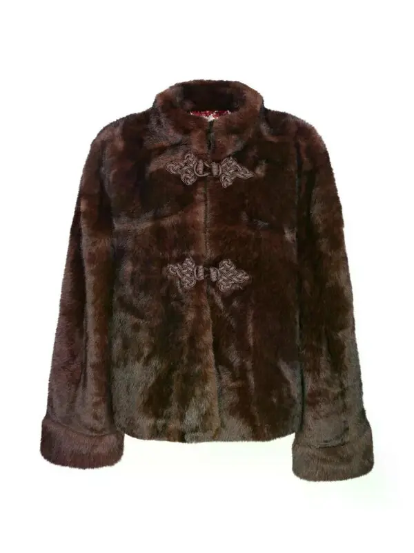 PHILIPPA 1970 Frog-fastening Faux-fur Jacket