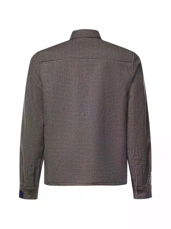 SANTANIELLO Houndstooth-pattern Zip-up Jacket