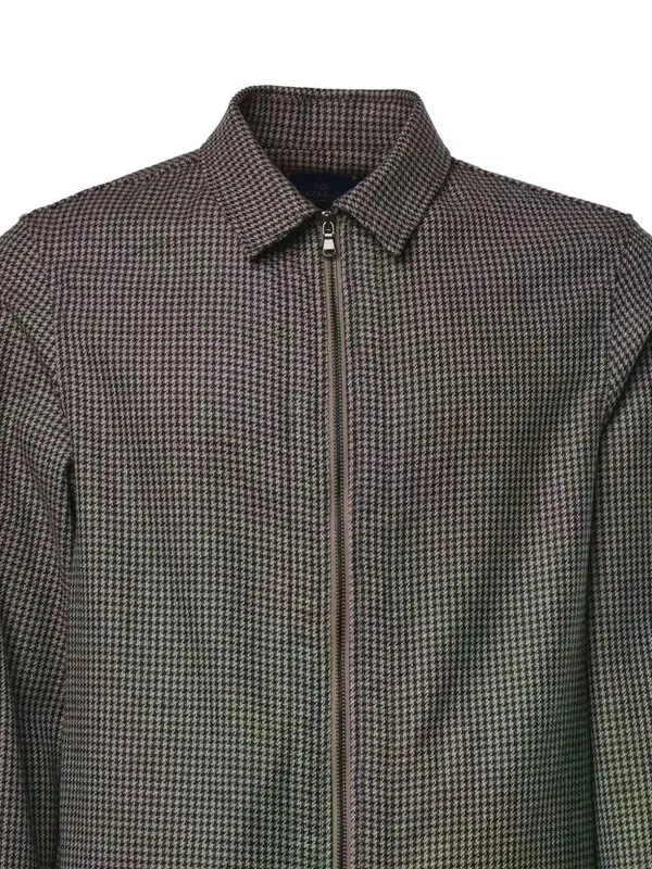 SANTANIELLO Houndstooth-pattern Zip-up Jacket