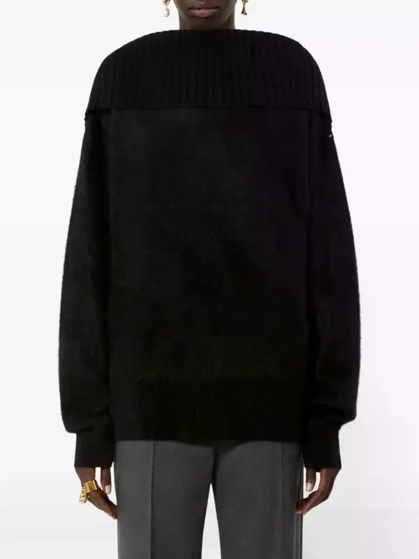 Sportmax Brushed-wool Open-back Sweater